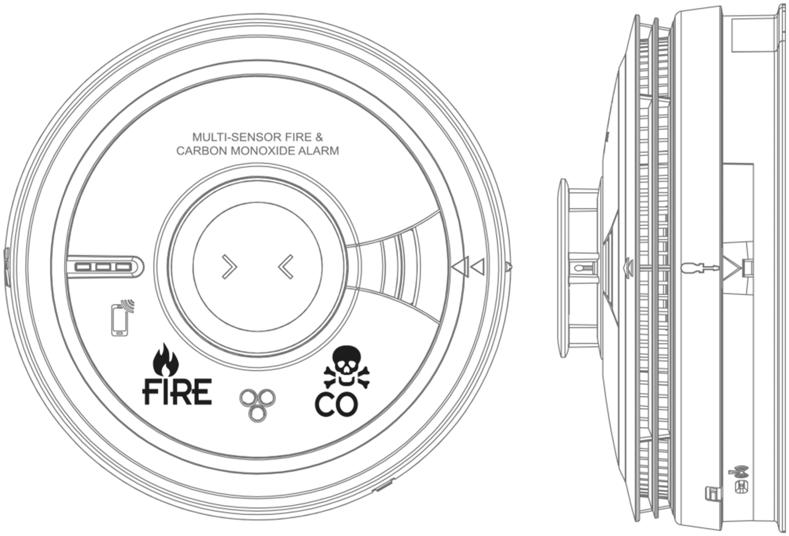 Ei3030 Multi-Sensor Fire & Carbon Monoxide Alarm - Aico